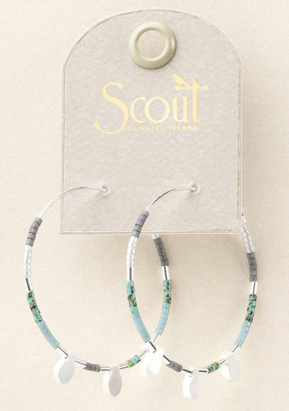 Scout Bead Large Hoop Turquoise Silver – Shop Harrow